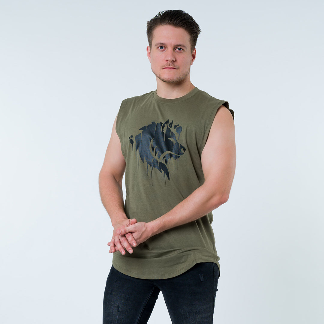 Signature Singlet - Olive Dark Men Singlets – CAFLAR